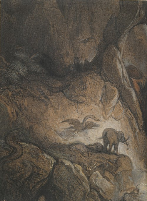 Fantastic Gorge with Animals And Figures (19th Century) – MuseumPrints