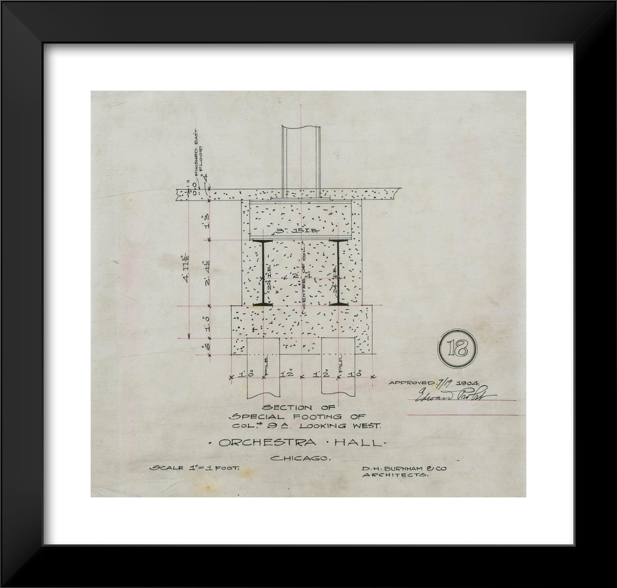 Orchestra Hall, Chicago, Illinois, Detail Drawings by D.H. Burnham & C ...