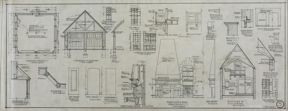 Joseph Ricker House, Chicago, Illinois, Site Plan and Elevation by Cab ...