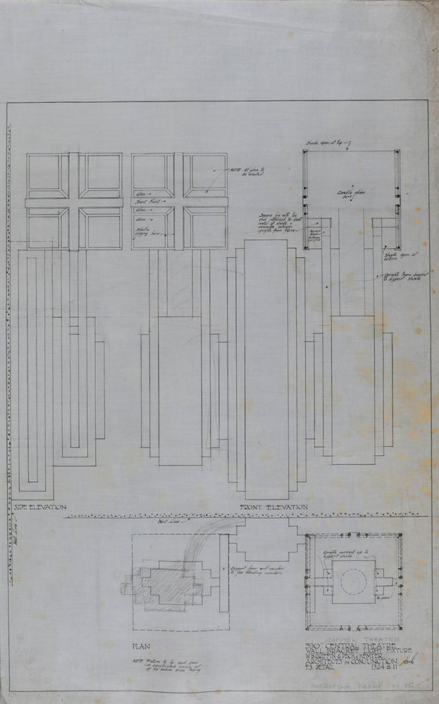 Capitol Theatre and Office Building, Melbourne, Australia, Plan and El ...