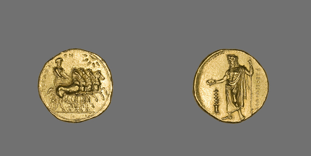 Stater (Coin) Depicting a Quadriga by Ancient Greek – MuseumPrints